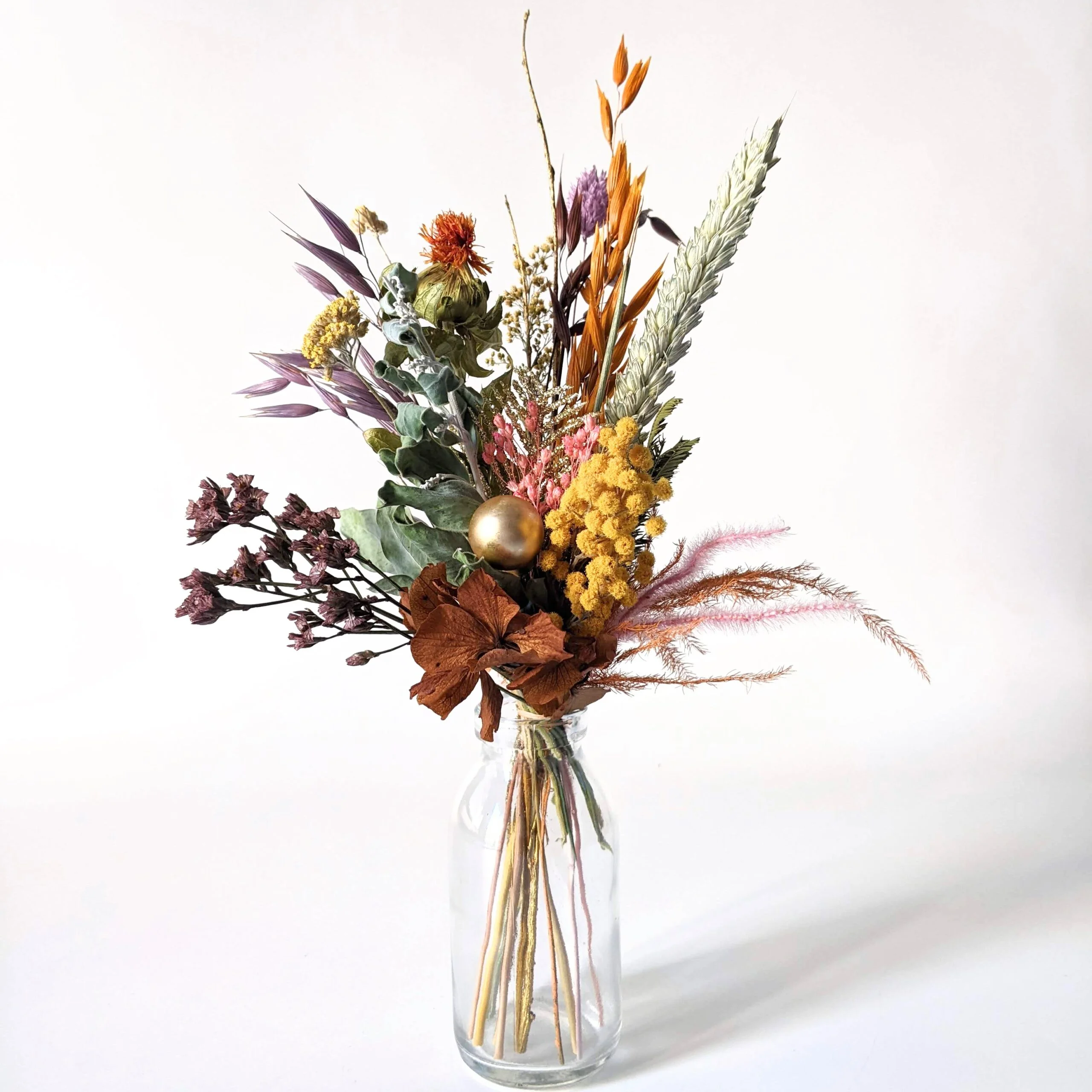 Petit bouquet de fleurs séchées aux couleurs automnales, Diane - Flora ...